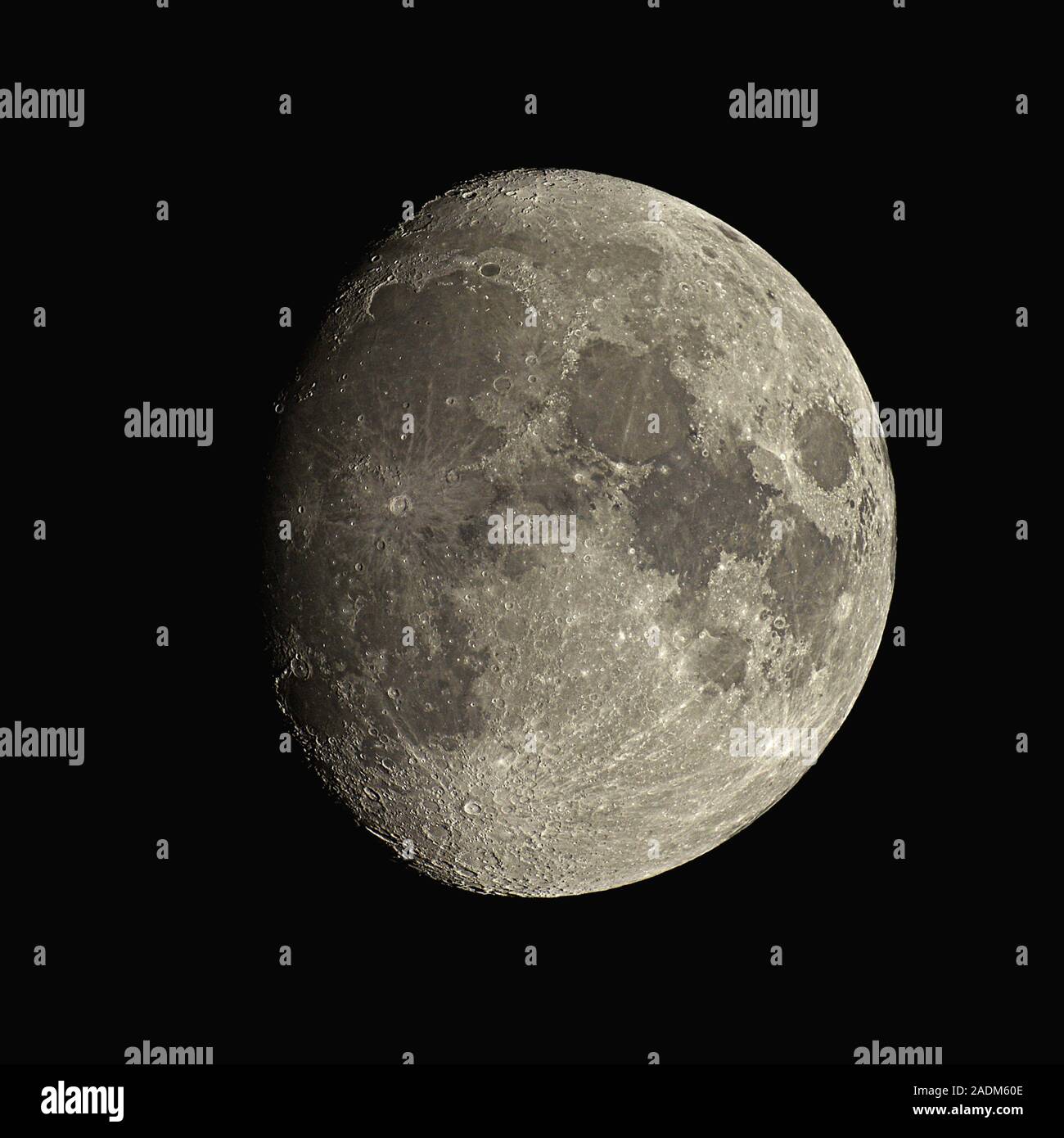 Waxing gibbous Moon. Image 11 of 27. Optical image of a waxing ...