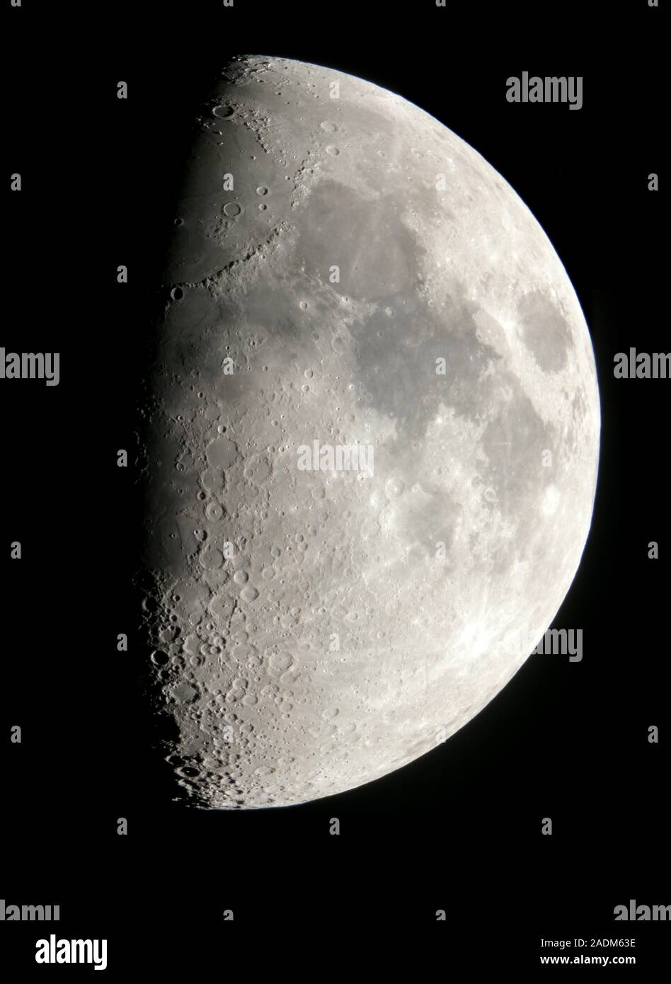Waxing half moon Stock Photo - Alamy