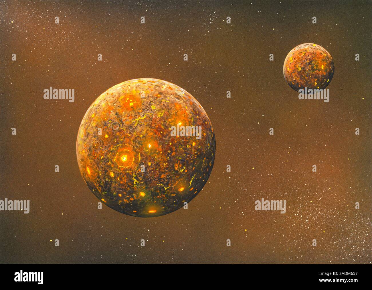 Formation of the Moon. Image 1 of 4. Artwork first stage in a sequence ...