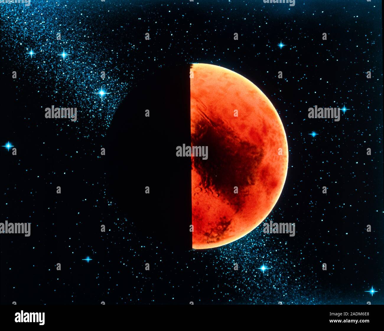 Mars. Artwork based on Viking imagery of the whole of Mars, showing the ...