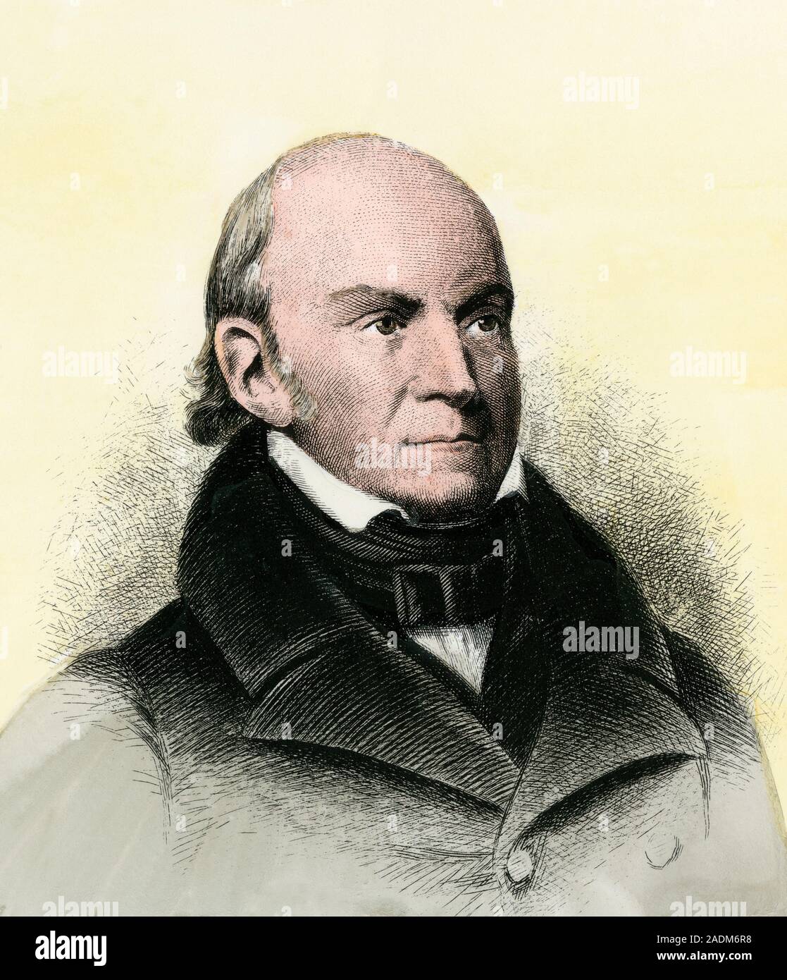 President John Quincy Adams. Hand-colored engraving Stock Photo - Alamy