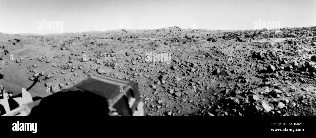 Surface of Mars. Part of the first panoramic view of the surface of ...