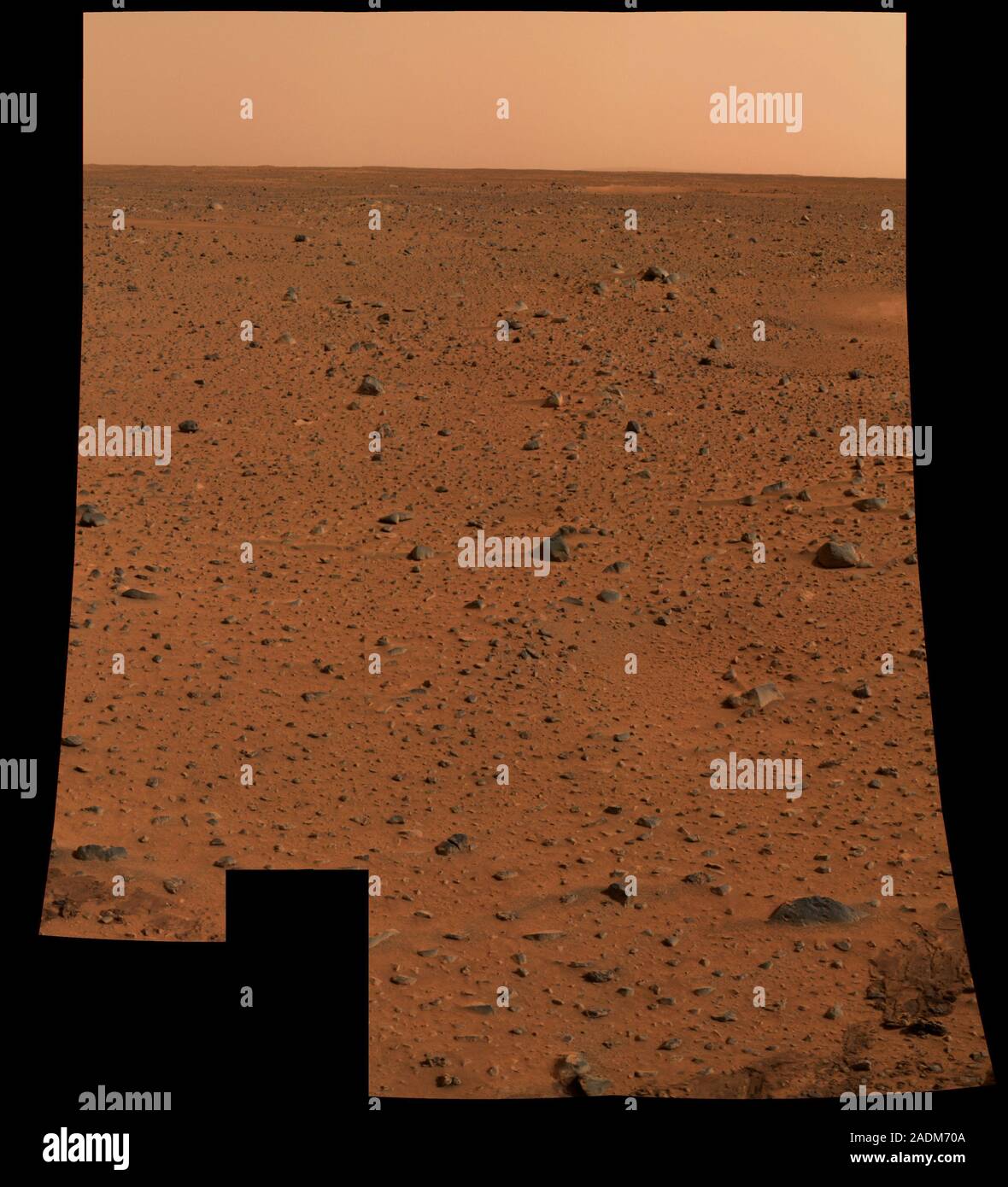 Mars surface. First colour image taken by the Mars Exploration Rover ...