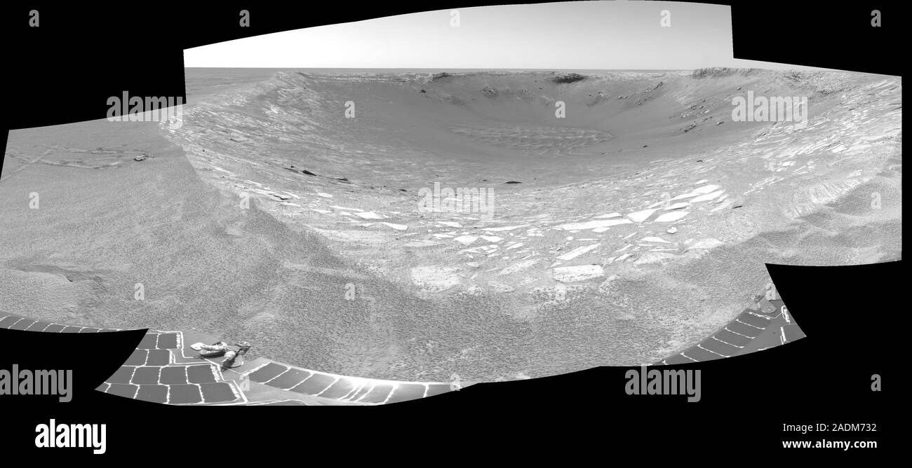 Endurance crater in the Meridiani Planum region of Mars. The crater ...