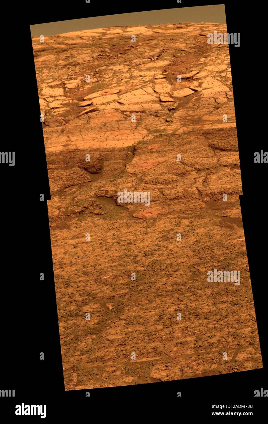 Martian rock research. Holes drilled and photographed by the Mars ...