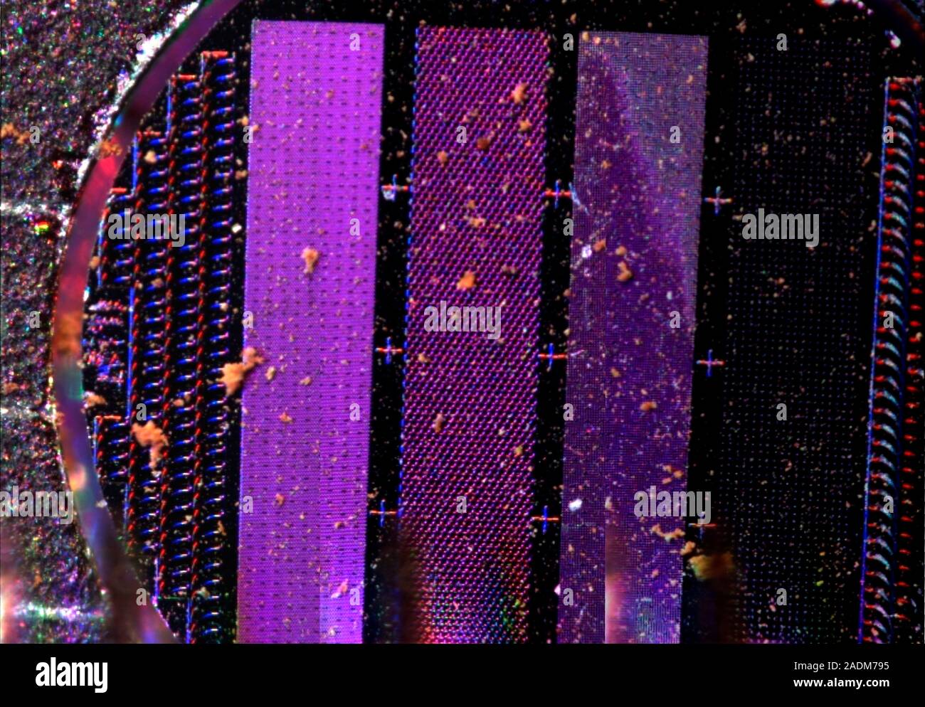 Martian soil. Phoenix lander spacecraft light microscope image of dust ...