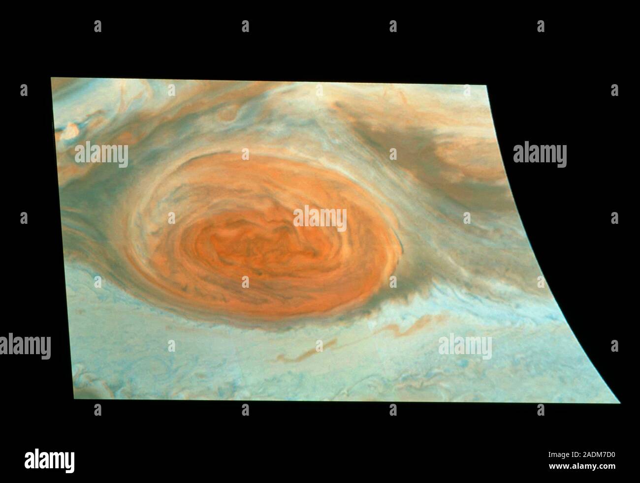 Great Red Spot. Coloured Galileo spacecraft image of Jupiter's Great ...