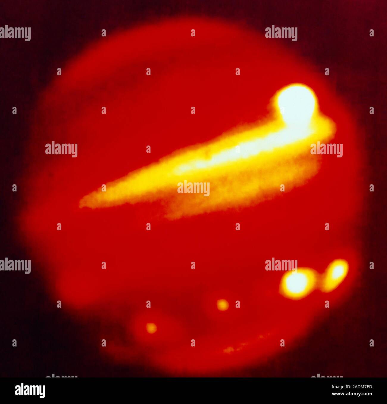 Comet Shoemaker-Levy 9/Jupiter collision. Infrared image of Jupiter ...
