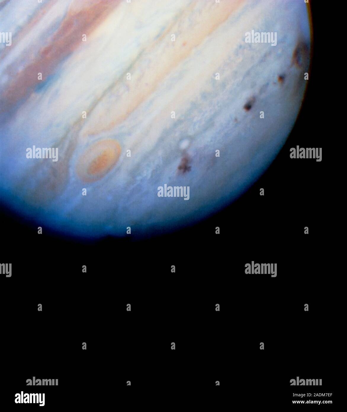 Comet Shoemaker-Levy/Jupiter collision. Colour image made by the Hubble ...