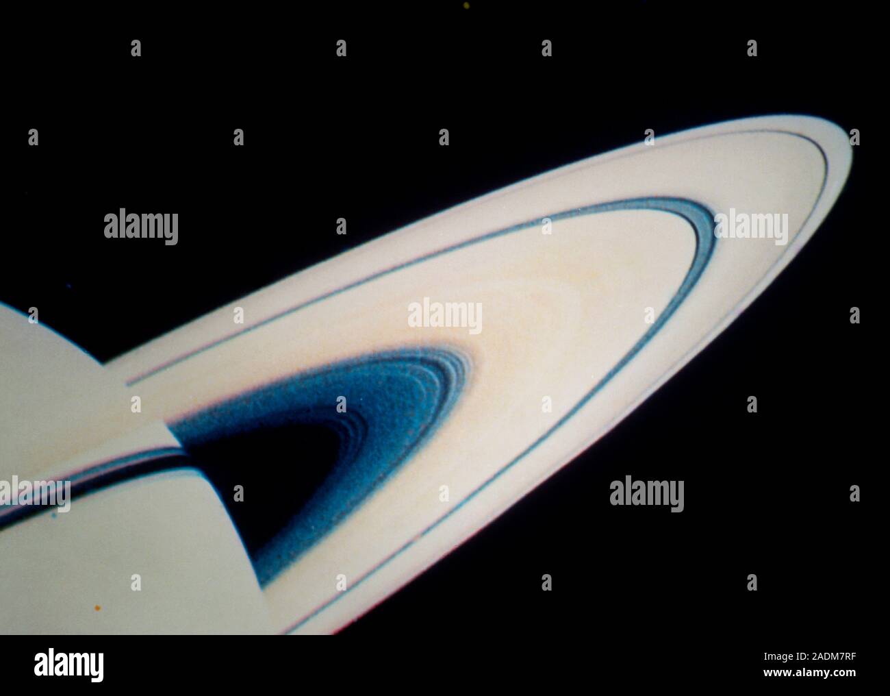 Voyager 1, Computer composite photo of the Saturn's ring taken by ...