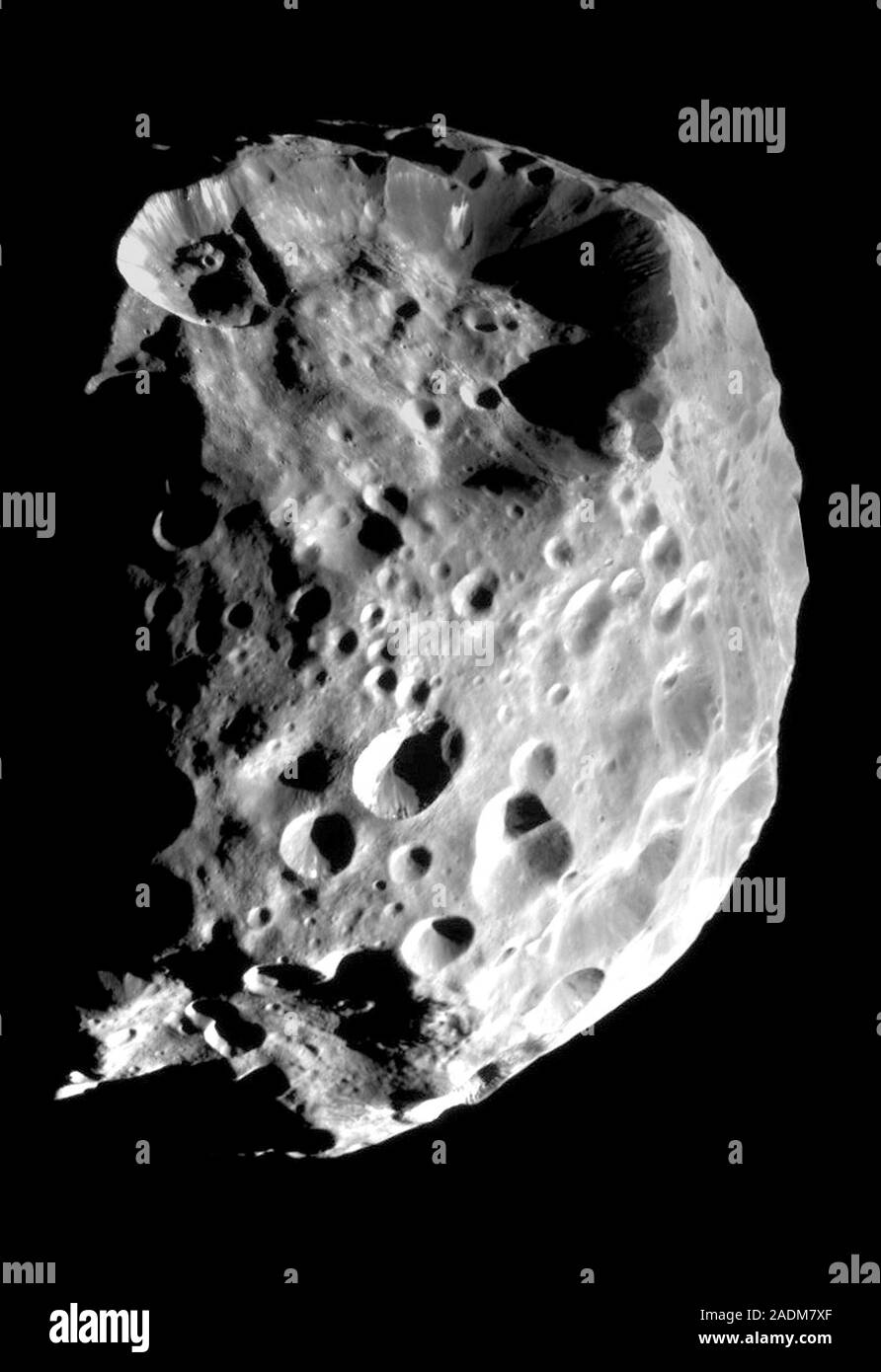 Phoebe. Mosaic of two images of Saturn's largest outer moon Phoebe ...