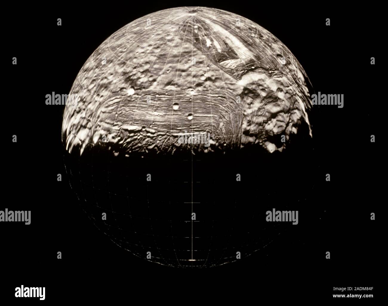 Mosaic of Voyager 2 images of Miranda, the closest & smallest (500km ...