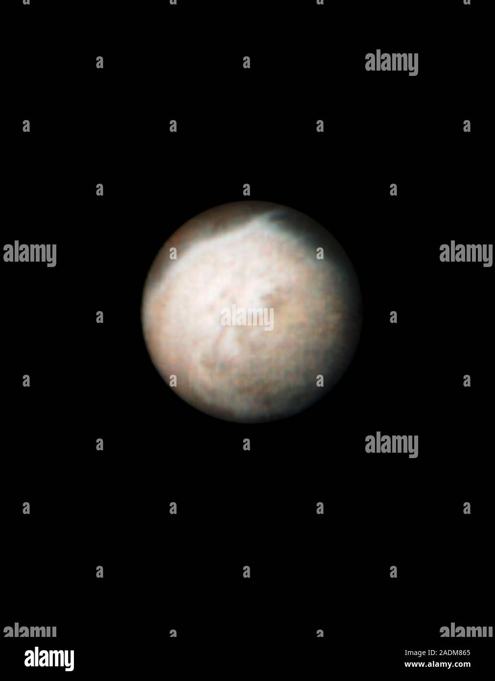 False-colour image of Triton, the largest of Neptune's satellites ...
