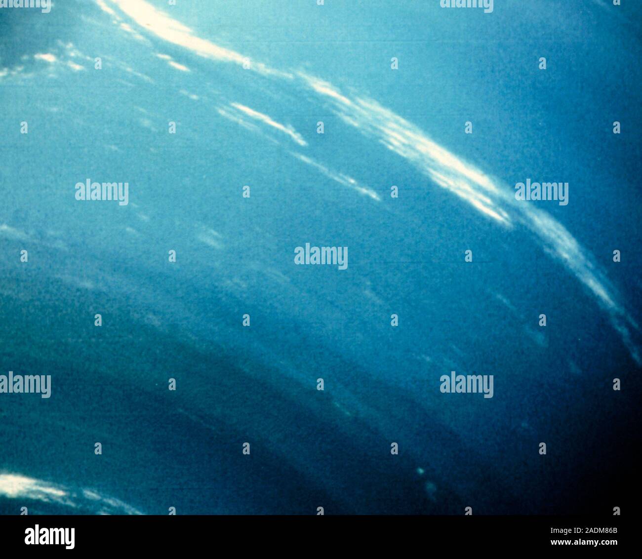 Voyager 2 image of white, high-altitude, cirrus" clouds in the ...