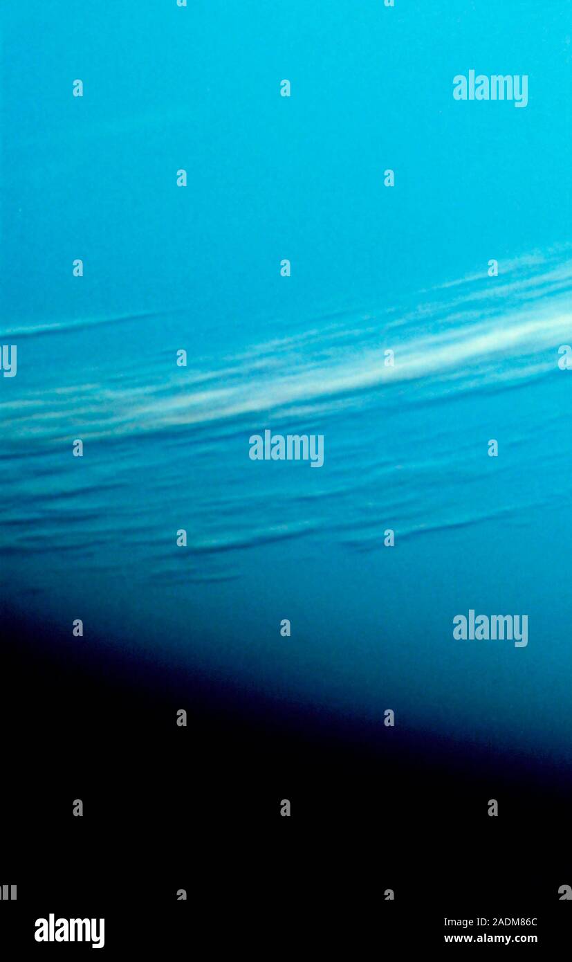 Voyager 2 image of white, high-altitude, cirrus" clouds in the ...