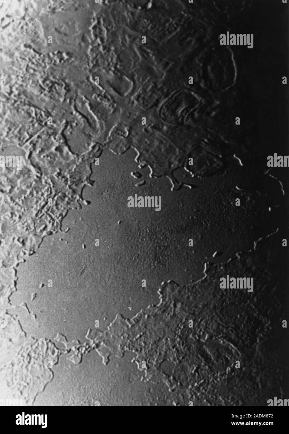 Visible light image of the surface of Triton, the largest of Neptune's ...