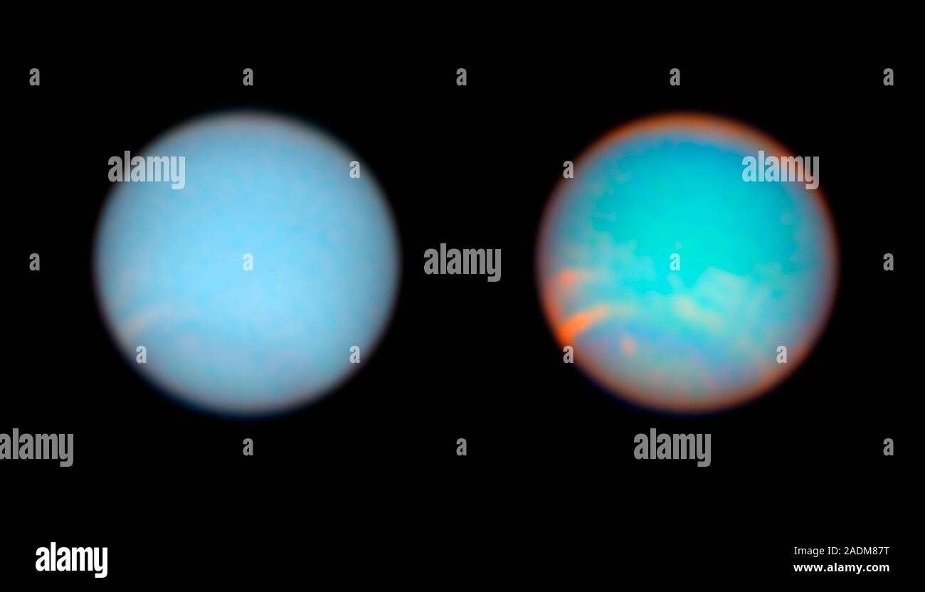 Neptune. Hubble Space Telescope images of the planet Neptune, showing ...