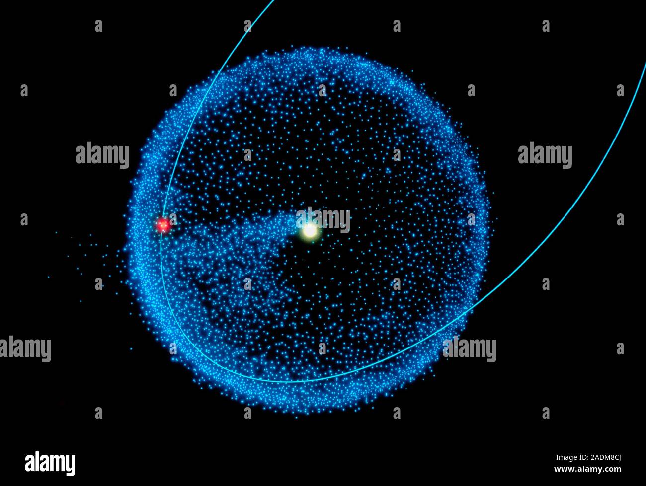 Oort cloud disturbance. Artwork of our Sun's hypothetical companion ...