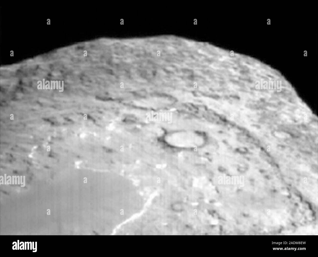 Comet Tempel 1 just before Deep Impact comet strike. The Deep Impact ...