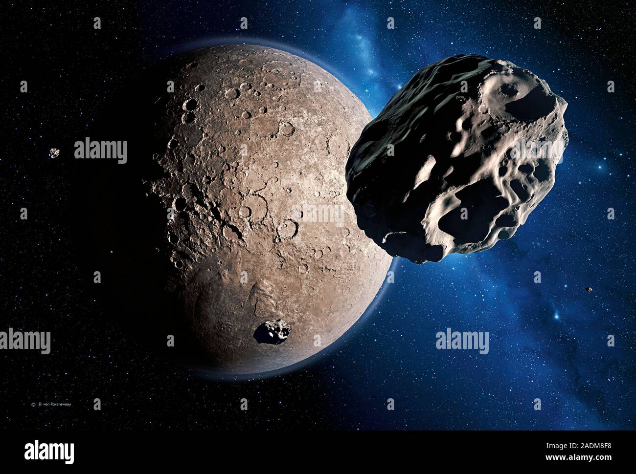 Eris dwarf planet. Artwork of the dwarf planet Eris, formerly called ...