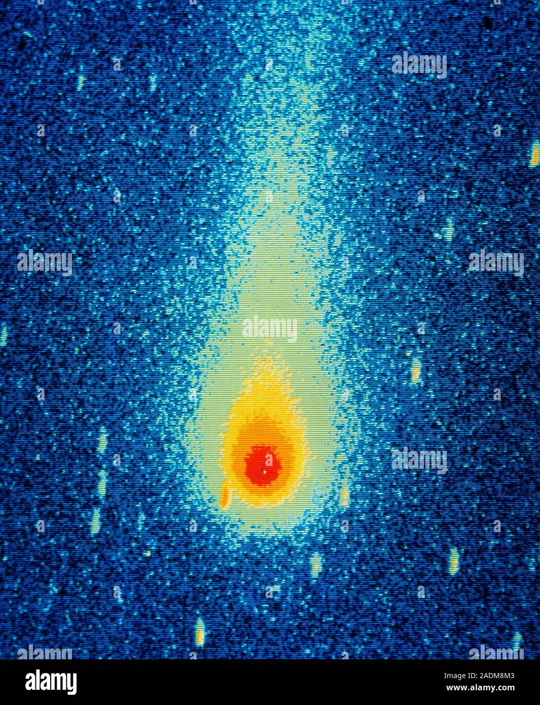 False colour optical image of the head of Halley's comet taken on ...