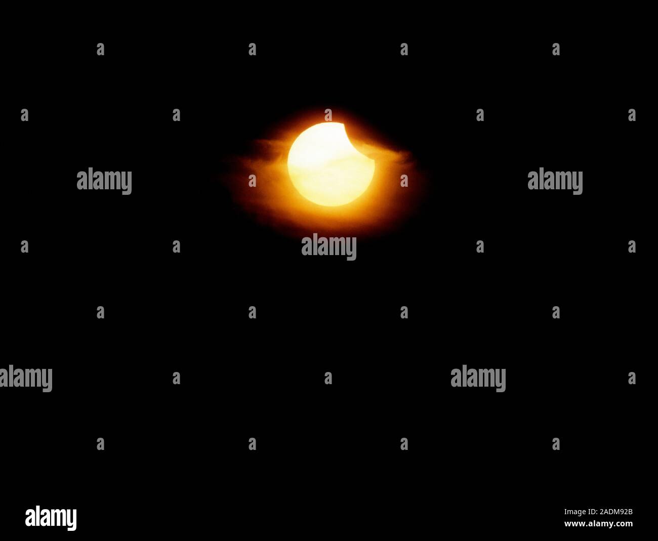Partial solar eclipse of July 1982 as seen from London. Solar eclipses ...