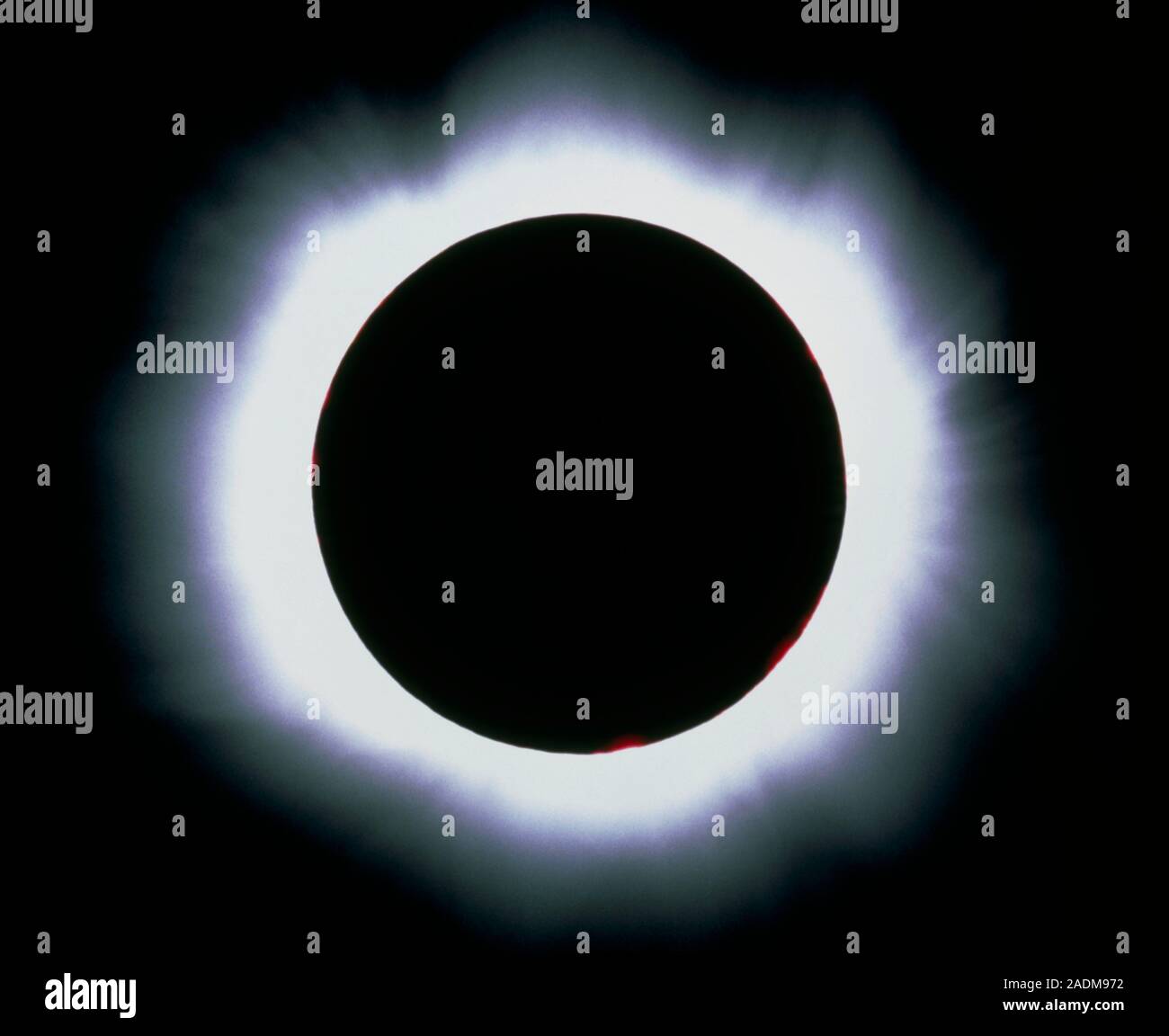 Total solar eclipse. Optical image of the total solar eclipse of 11 ...