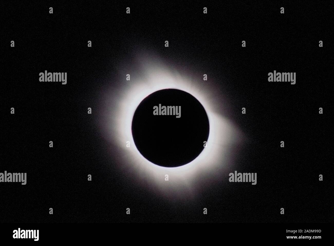Total solar eclipse. Outer corona of the Sun, seen during a total solar ...