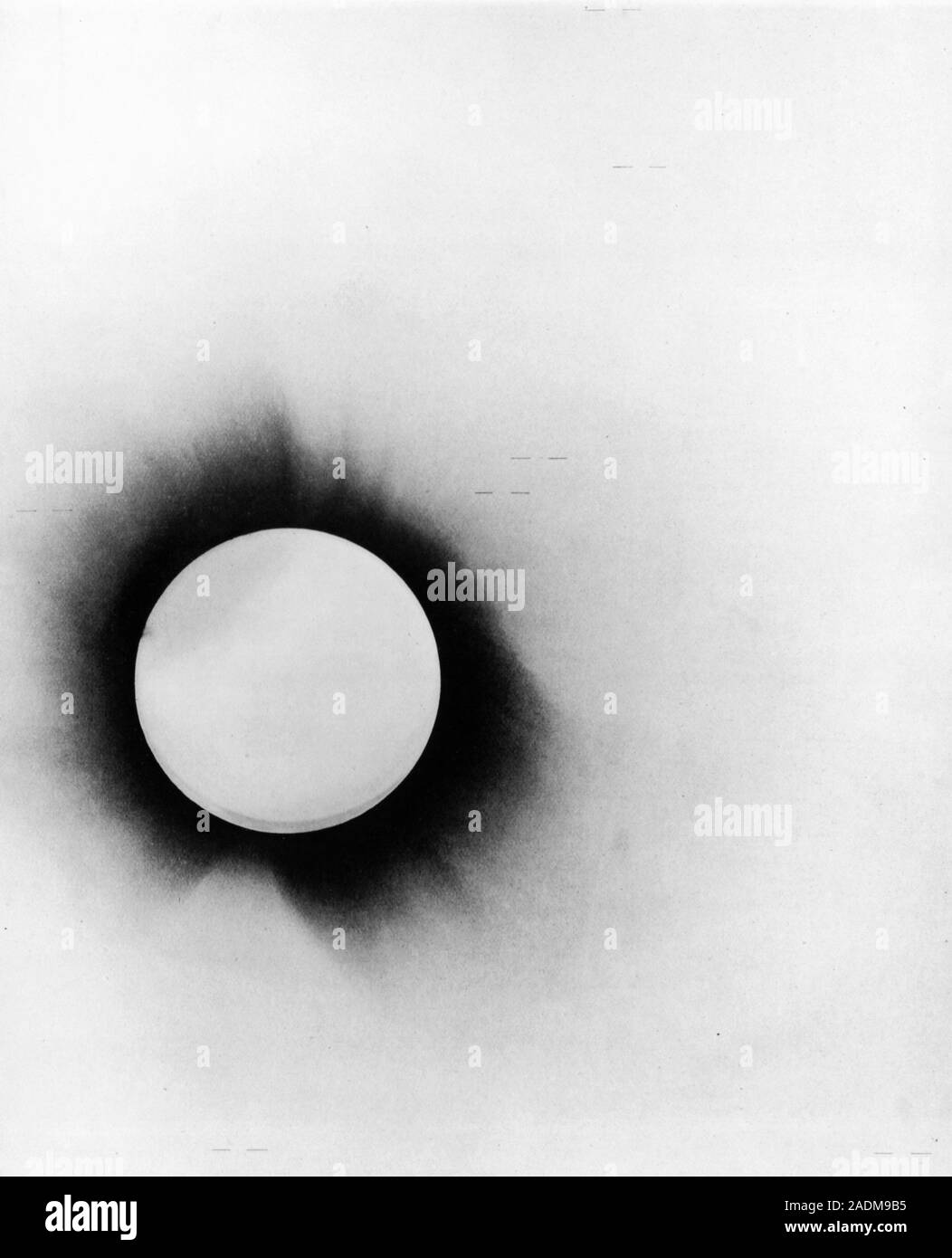 1919 solar eclipse. This is a negative from a set of images, taken by ...