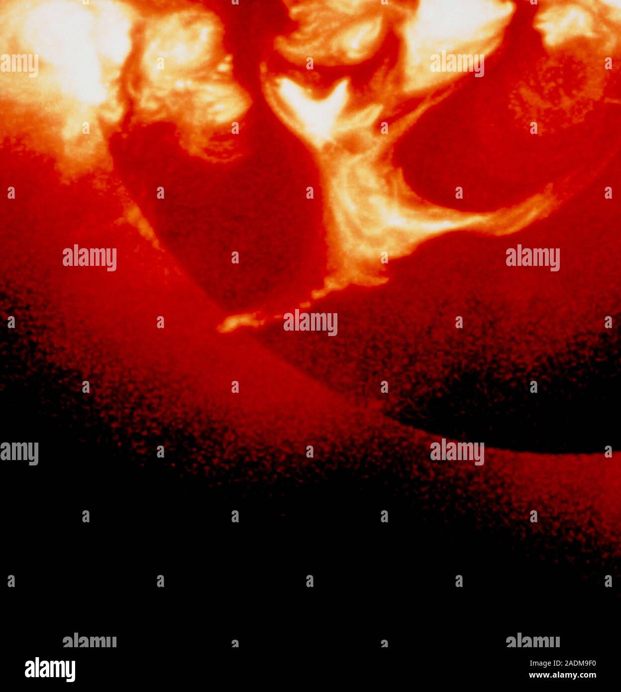 Solar corona. X-ray image of the Sun taken by the YOHKOH satellite of ...