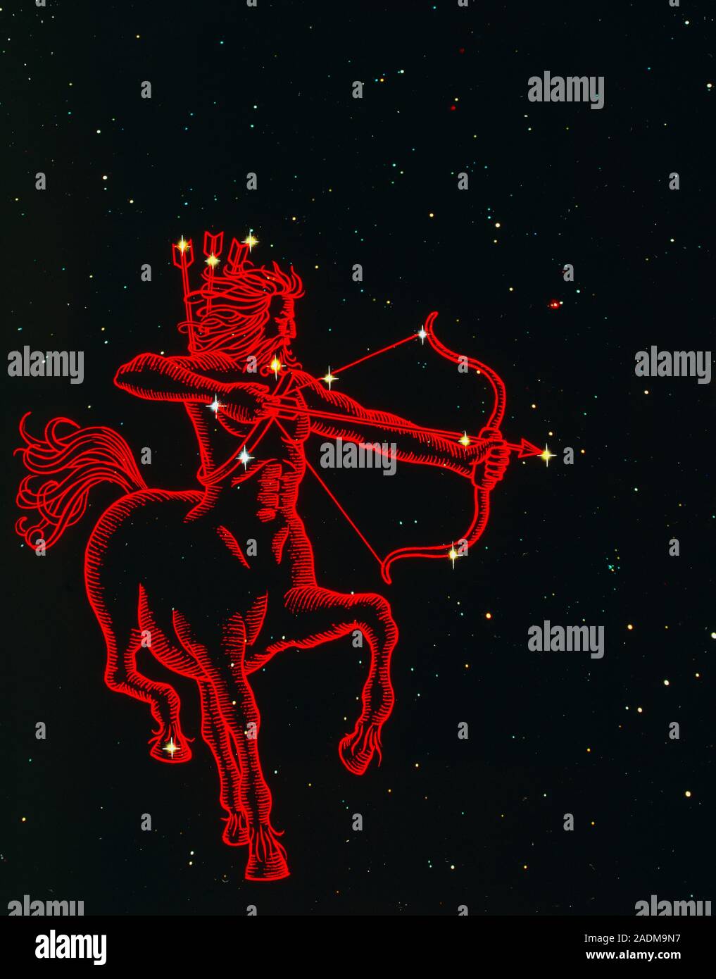 Sagittarius the Archer, ninth of the twelve constellations or signs of ...