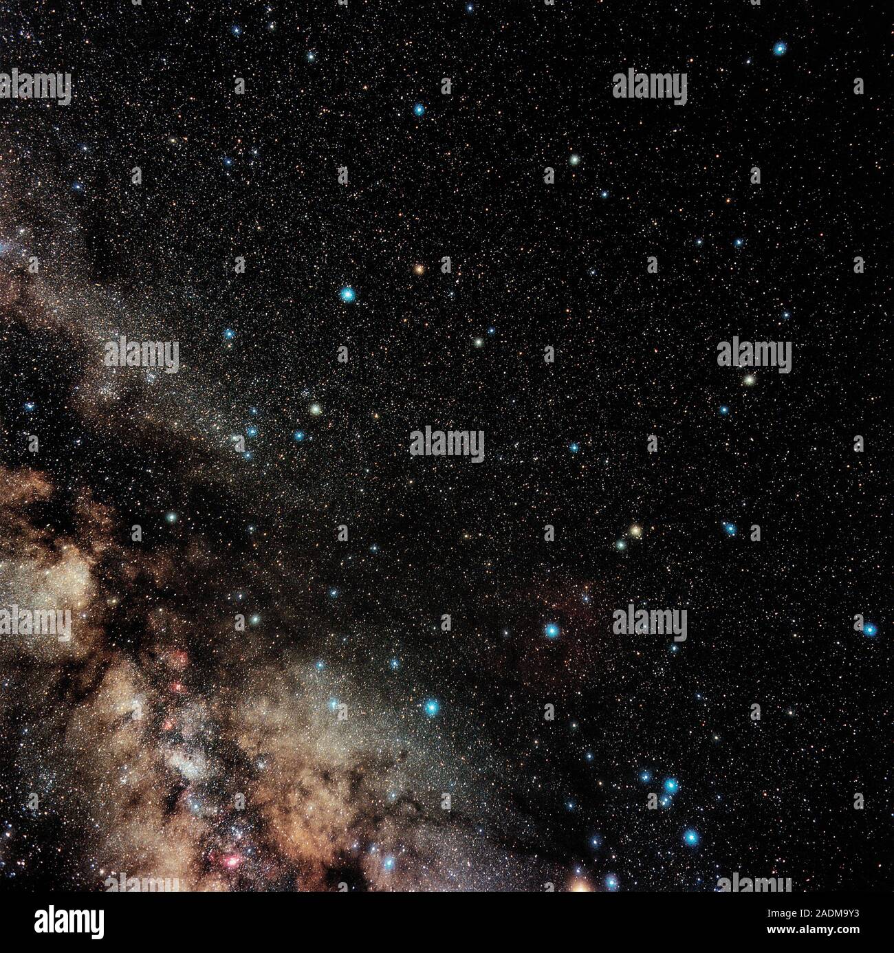 Ophiuchus constellation. Optical image of the constellation Ophiuchus ...
