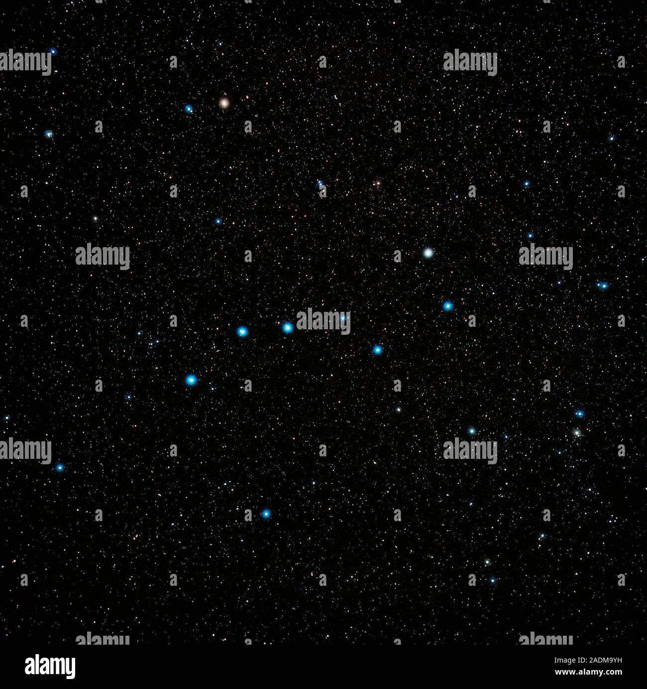 The Plough. Optical image of the group of stars known as The Plough (or ...