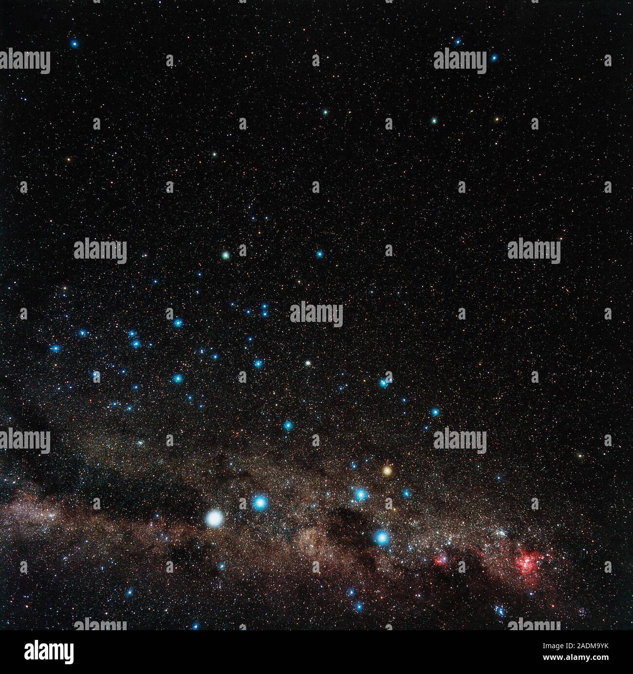 Centaurus constellation. Optical image of the southern constellation ...