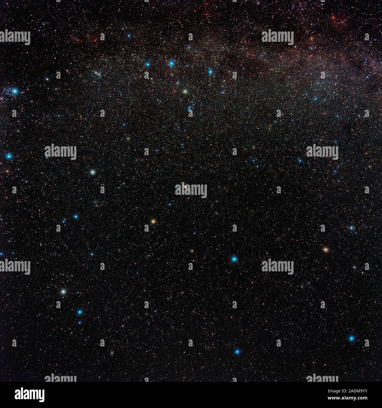 Andromeda constellation. Optical image of the constellation Andromeda ...
