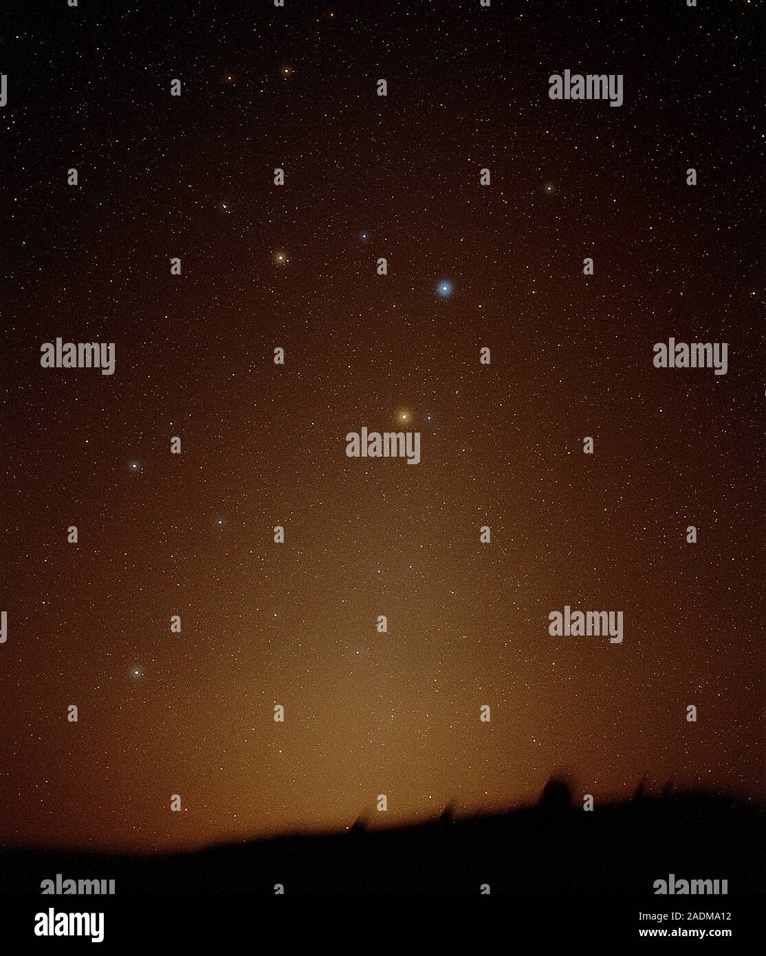 Leo constellation with Mars. Optical image of the zodiacal ...