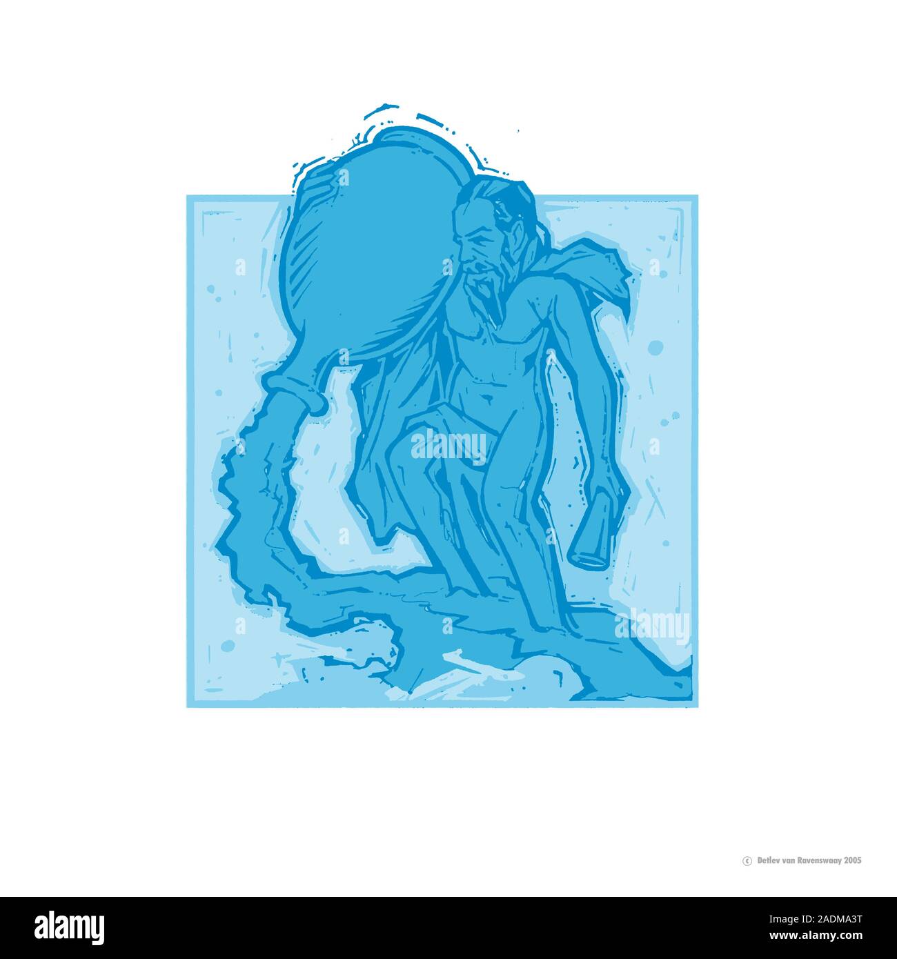 Aquarius. Artwork representing Aquarius the Water Bearer (21 January to ...