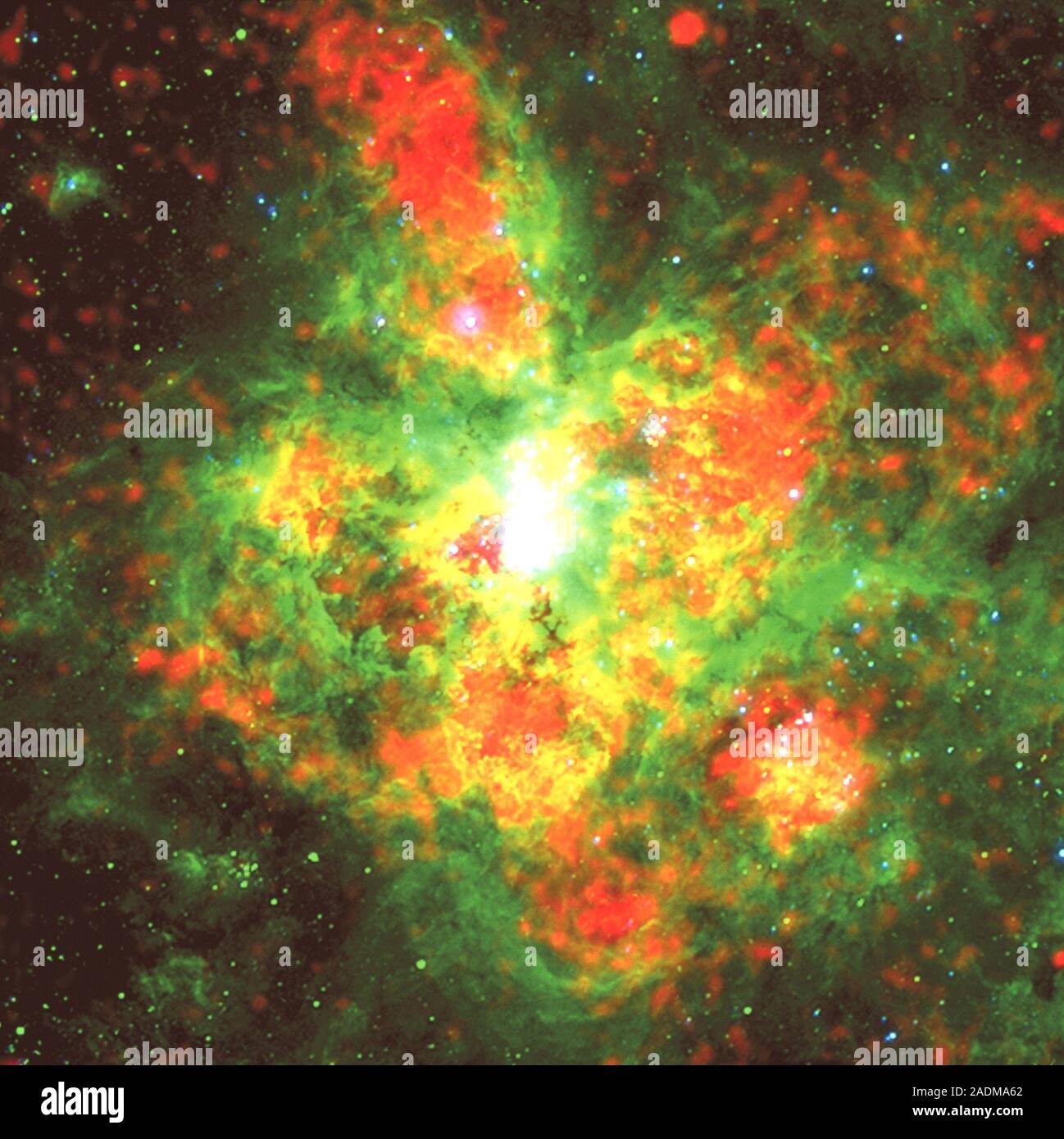 Tarantula nebula. Combined X-ray, optical and ultra-violet image of the ...
