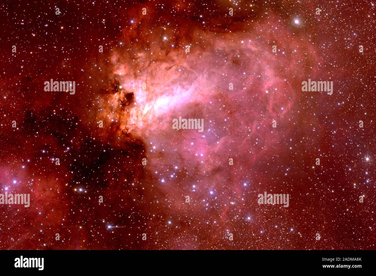 Omega Nebula. Optical image of the Omega Nebula (M17 or NGC 6618). This is an emission nebula ...