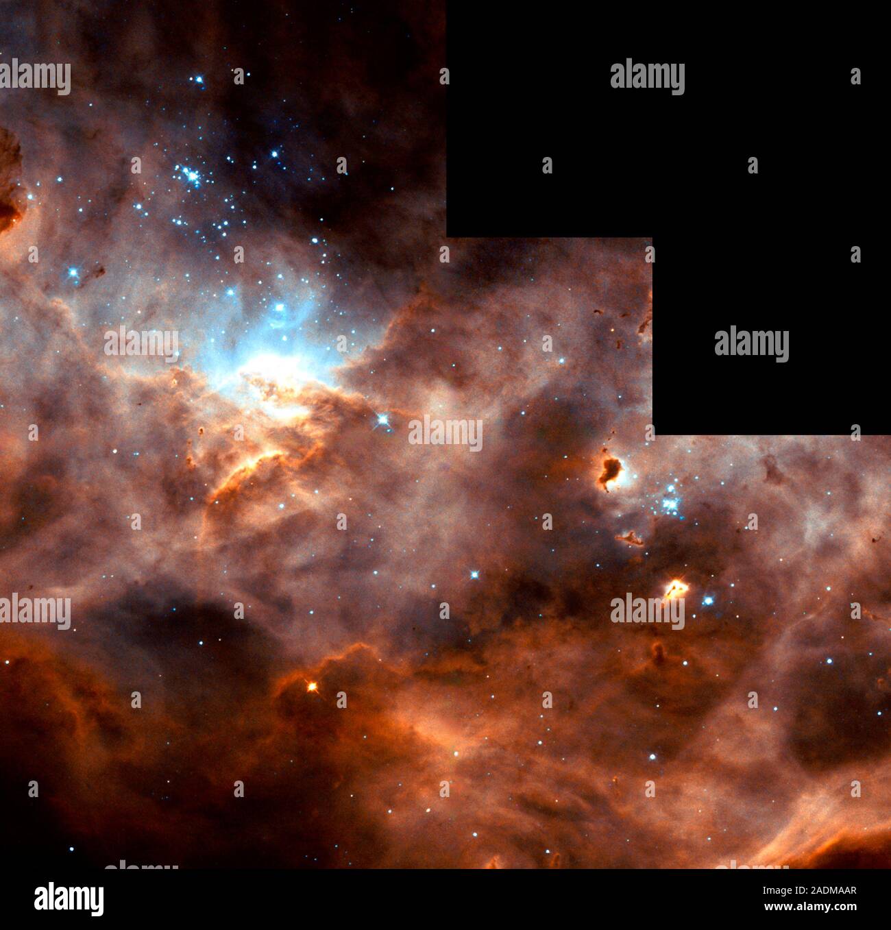 Emission nebula N11B. Hubble Space Telescope (HST) of the N11B nebula ...