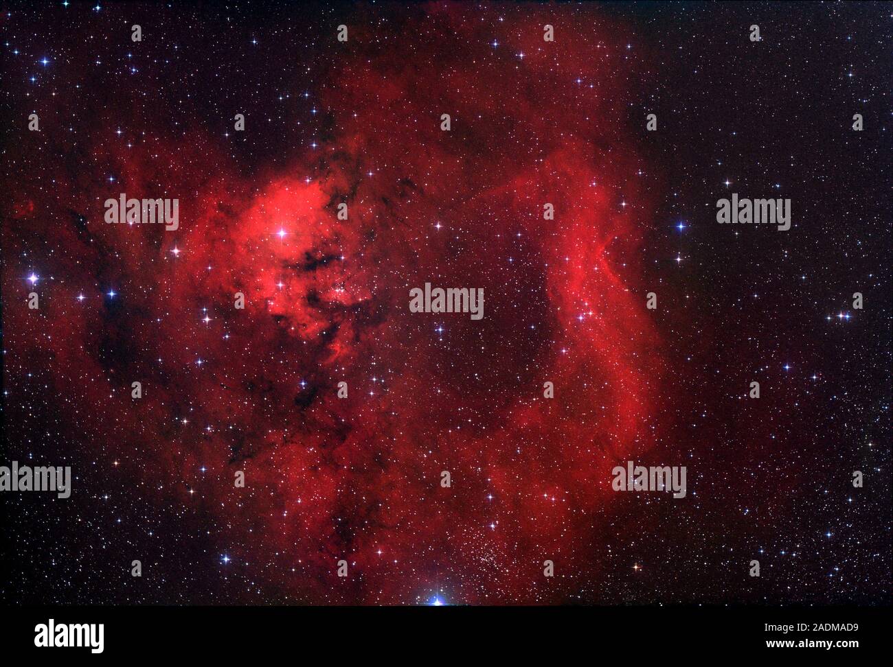 Emission nebula NGC 7822, optical image. This region of nebulosity ...