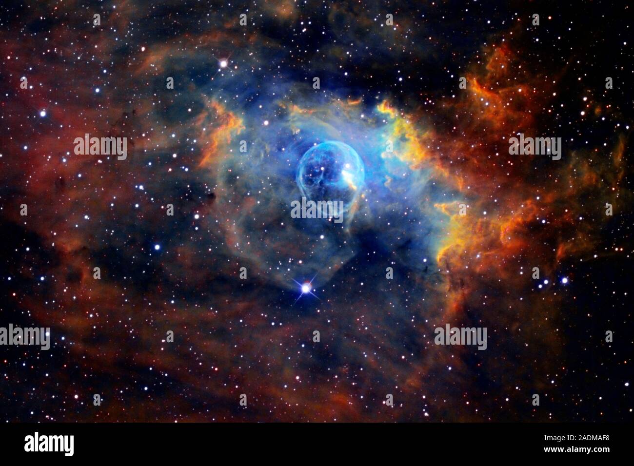 Bubble nebula (NGC 7635), optical image. This nebula is named for the ...