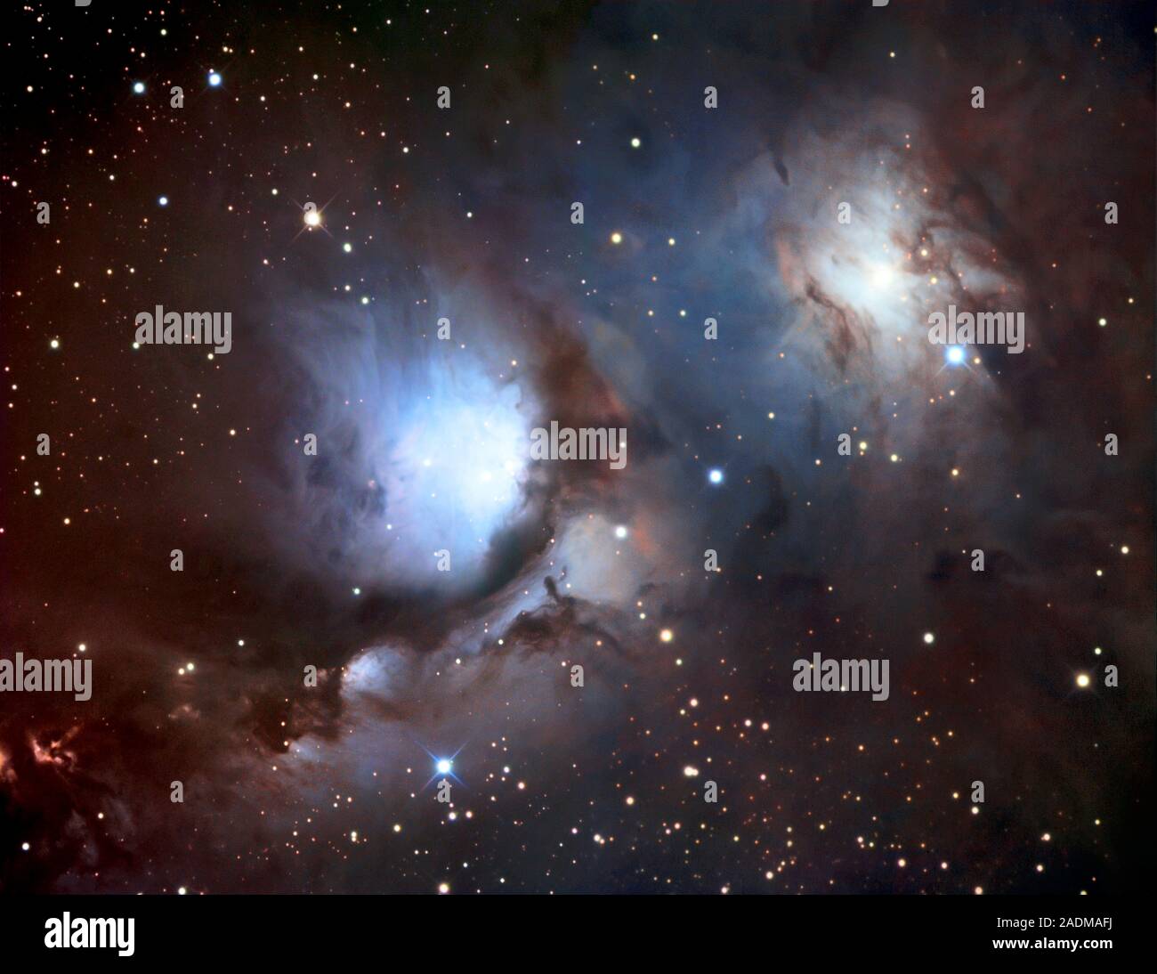 Reflection nebula M78 (also known as NGC 2068), optical image. M78 is ...