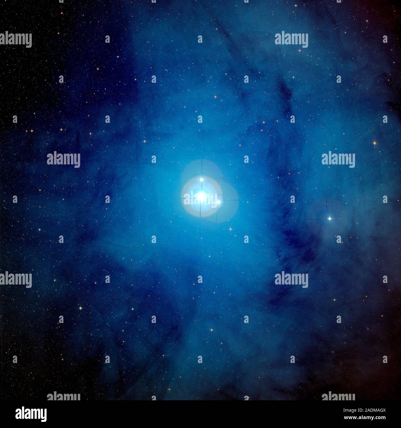 Reflection nebula IC 4604, optical image. IC 4604 is the name given to ...