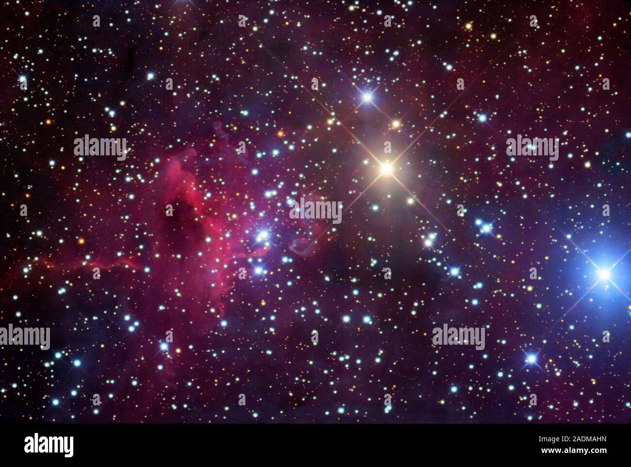 Spider nebula (IC 417), optical image. The spider nebula is an emission ...