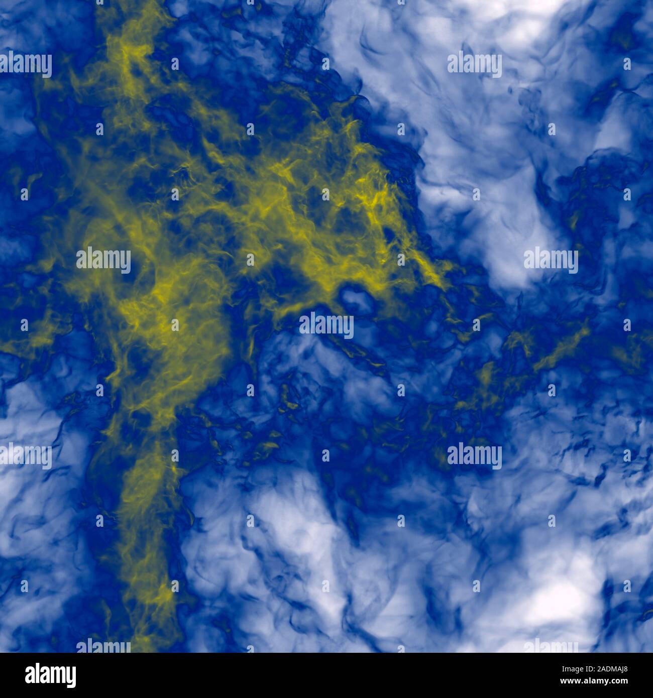Molecular Cloud Supercomputer Simulation Of Turbulence Within A