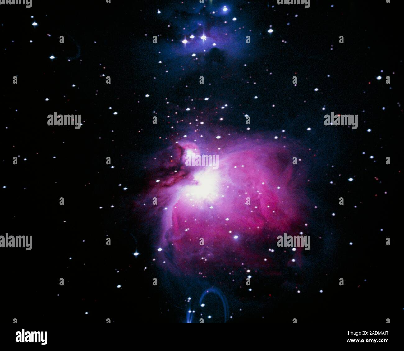 Optical image of the Orion Nebula, the brightest and nearest HII region ...