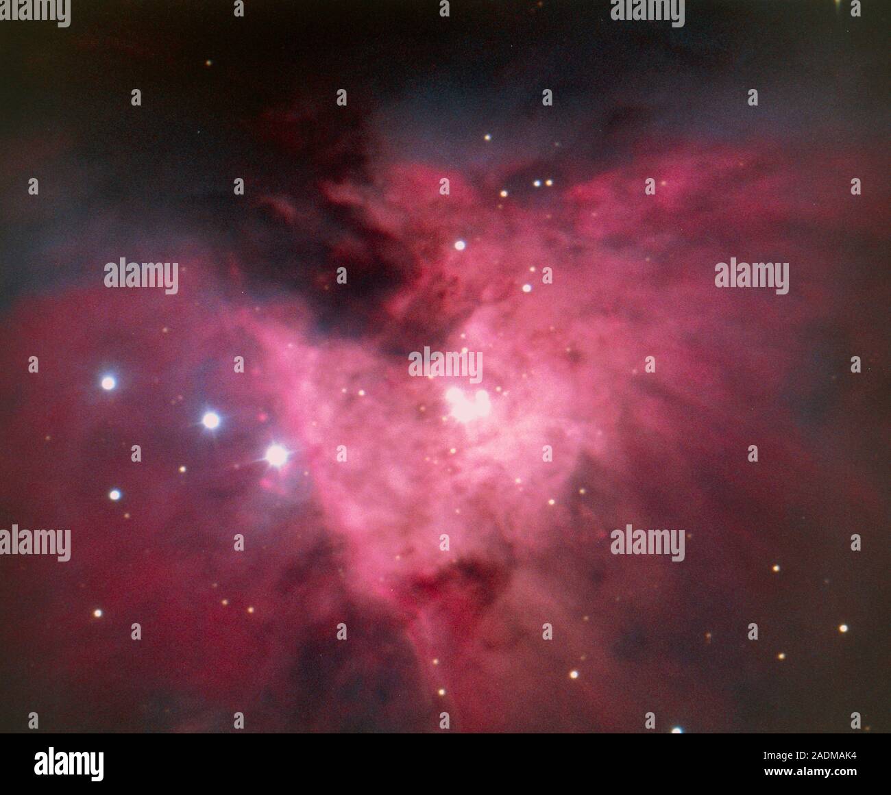 The Orion Nebula. Optical image showing part of the Orion Nebula (M42 ...