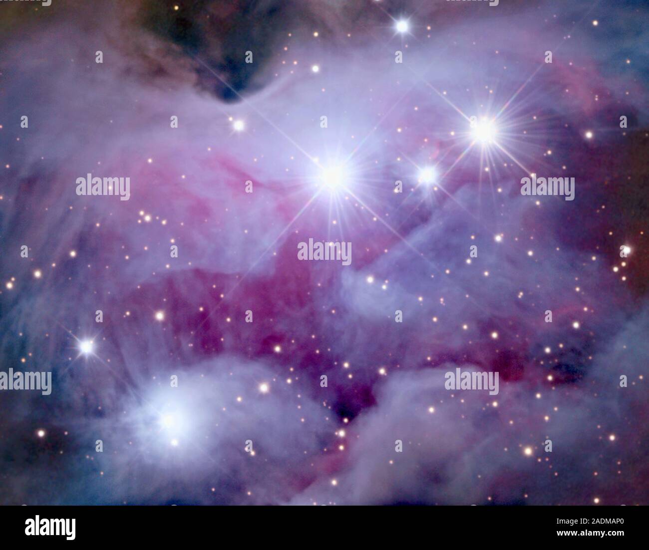 Reflection nebula NGC 1977. This nebula is part of the Orion nebula ...