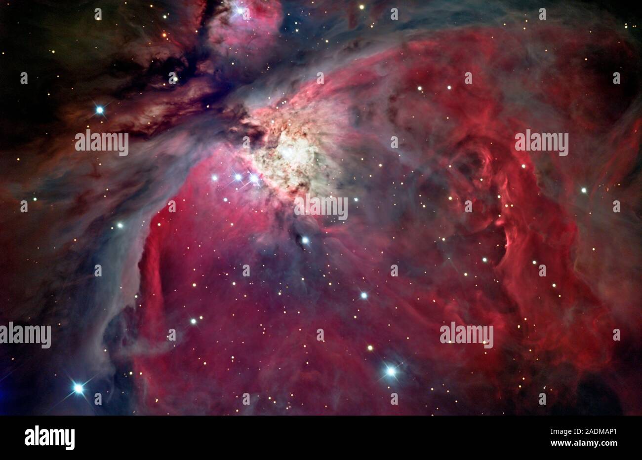 Orion nebula (M42), optical image. This is a huge starbirth region ...